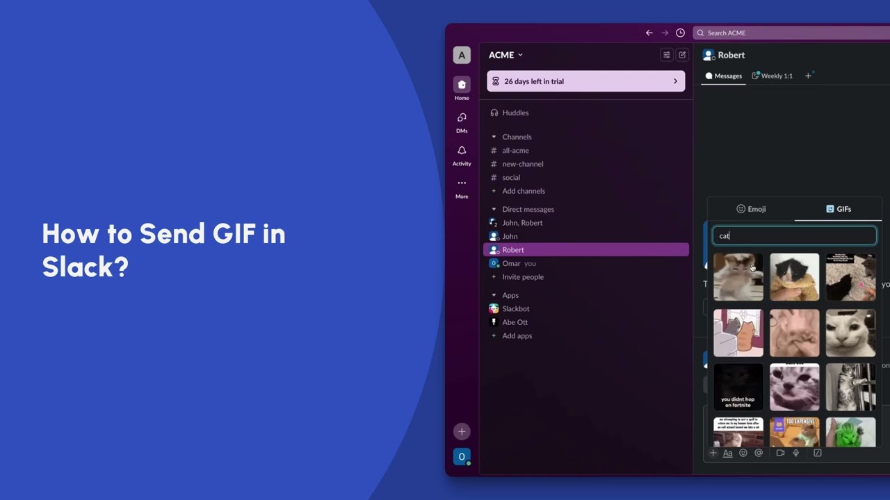 How to Send GIF in Slack? | Slack Tutorials | Trainn