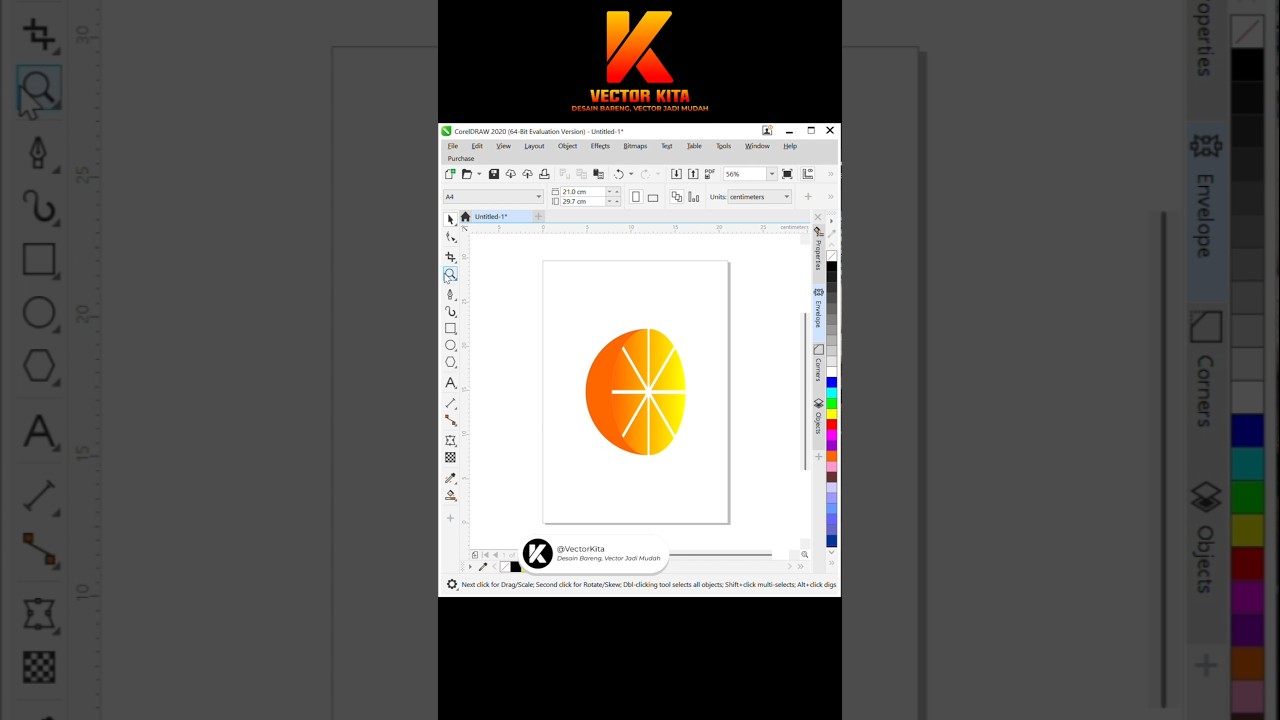 Modern Fruit Slice Logo Design in CorelDRAW #logo #logodesign #coreldrawtutorial #designer #design