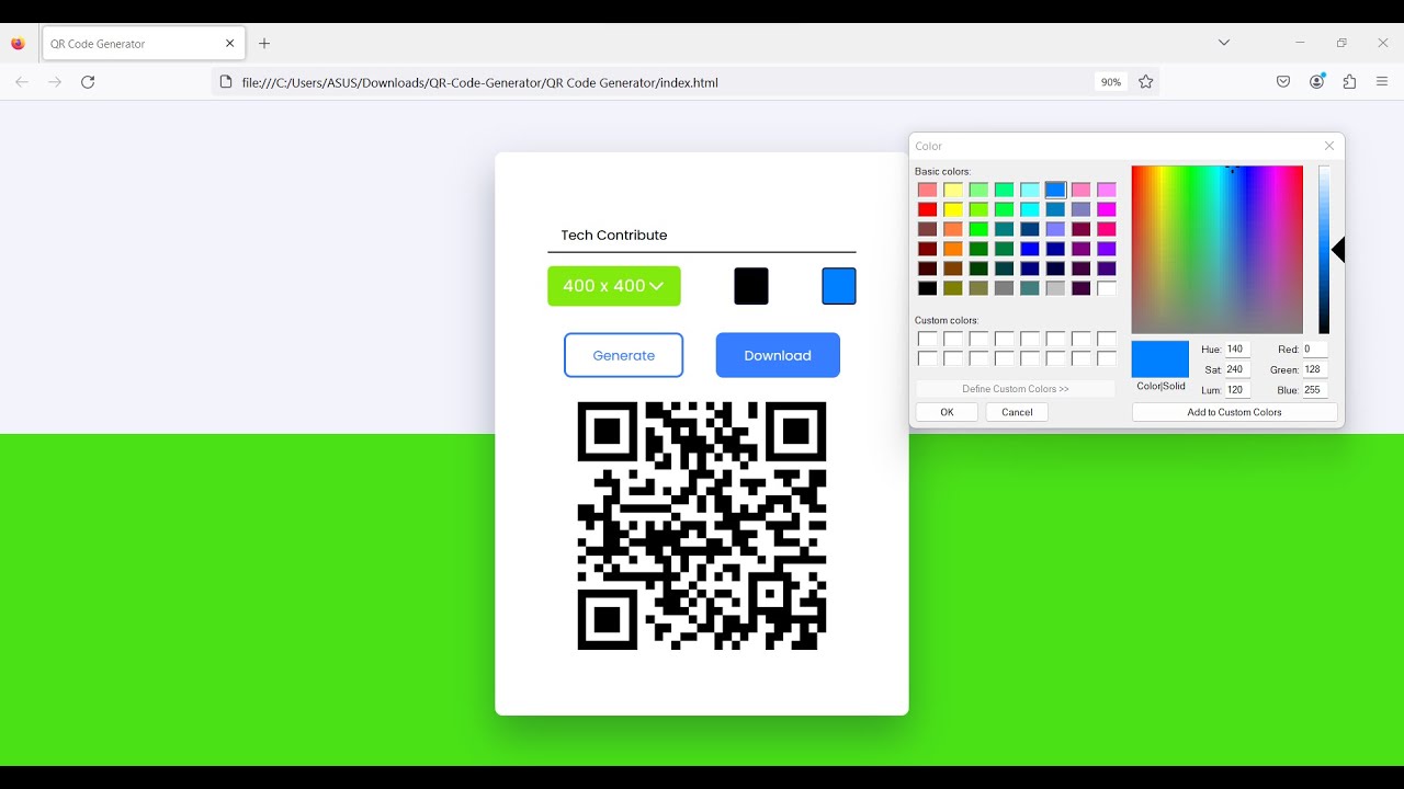 Make QR Code Generator Using HTML CSS and JavaScript
