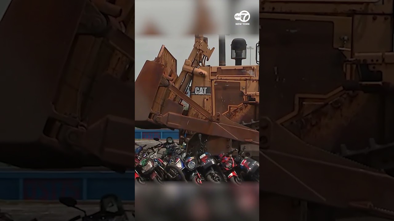 200 illegal scooters, mopeds crushed after being seized by NYPD