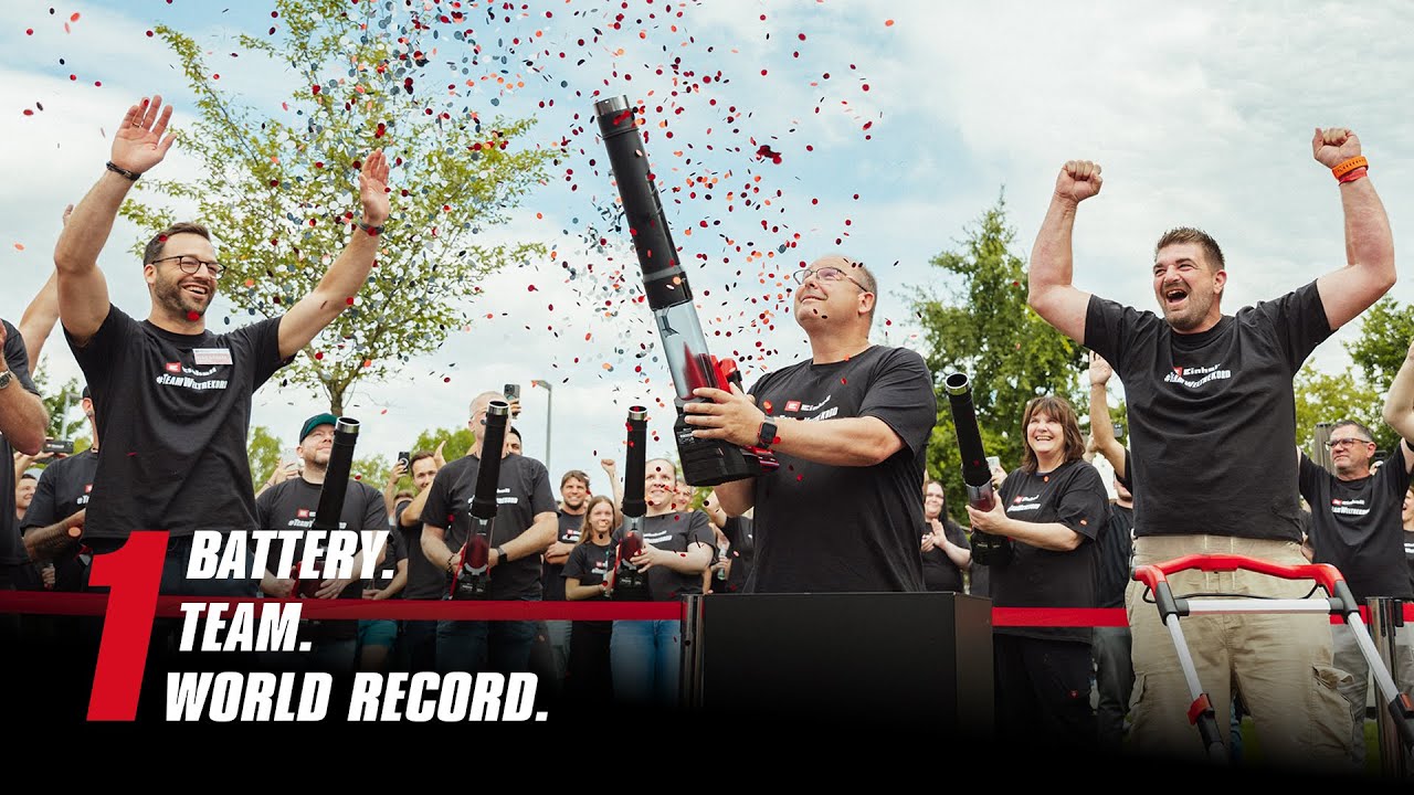 1 Battery. 1 Team. 1 World Record. – Einhell proves the endurance of the PXC battery!