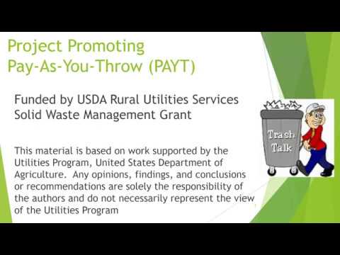 Fair Pricing Strategies for Trash: PAYT Experience in Rural Areas