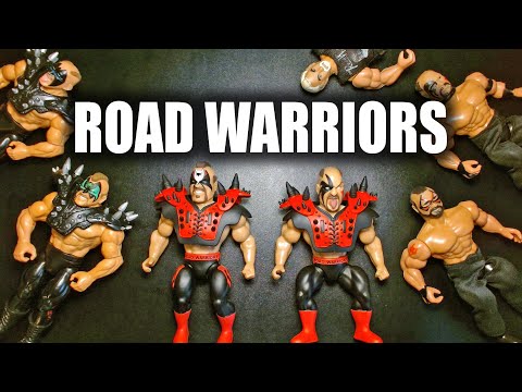 Road Warriors Legion of Doom Action Figure Comparison AWA Remco NWA Asylum WWE Bell to Bell