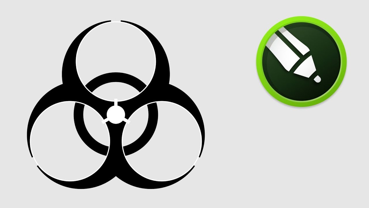 Biohazard Symbol Design in Coreldraw