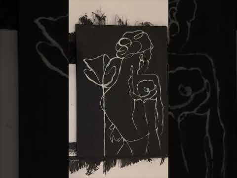 Abstract Line Silhouette Art Painting #shorts #shortsvideo #shortsfeed #art #abstract #silhouette