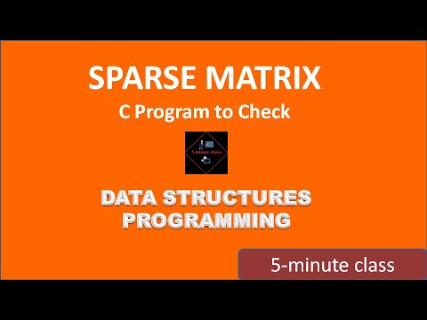 C program to check a matrix is sparse matrix | Sparse Matrices | #datastructures #computerscience