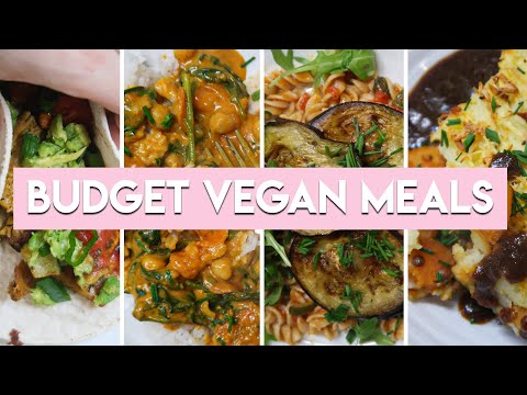 4 BUDGET VEGAN MEALS UNDER £2 | Low FODMAP recipes + Gluten free