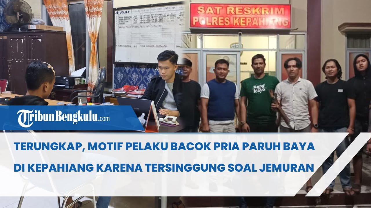TERUNGKAP, Motif Pelaku Bacok Pria Paruh Baya di Kepahiang Karena Tersinggung Soal Jemuran