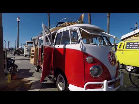 VW bus car meet @ the Huntington beach pier.