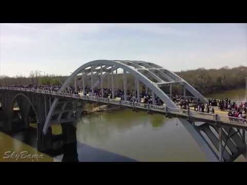 Drone View of Selma 50th Anniversary of Bloody Sunday