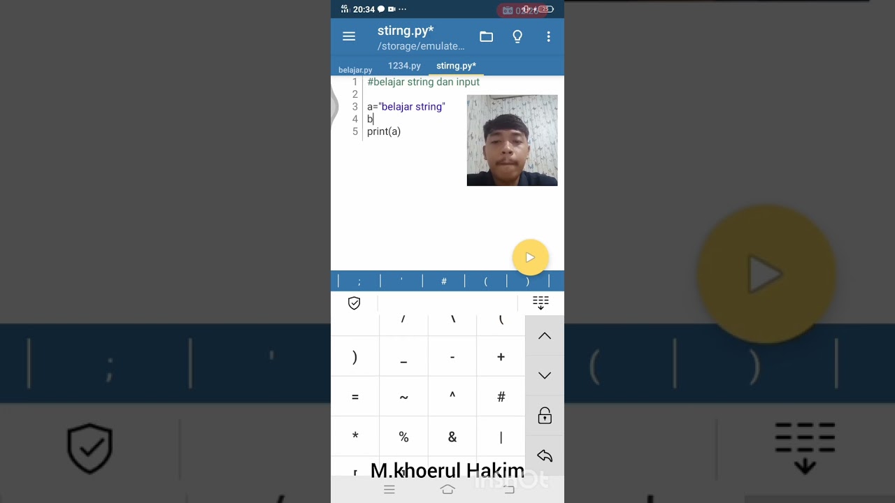 Python dasar #2 membahas tentang string dan input #tutorial #coding 