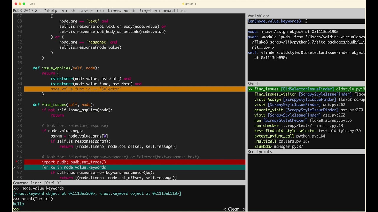 Meet Pudb, a debugger for Python code