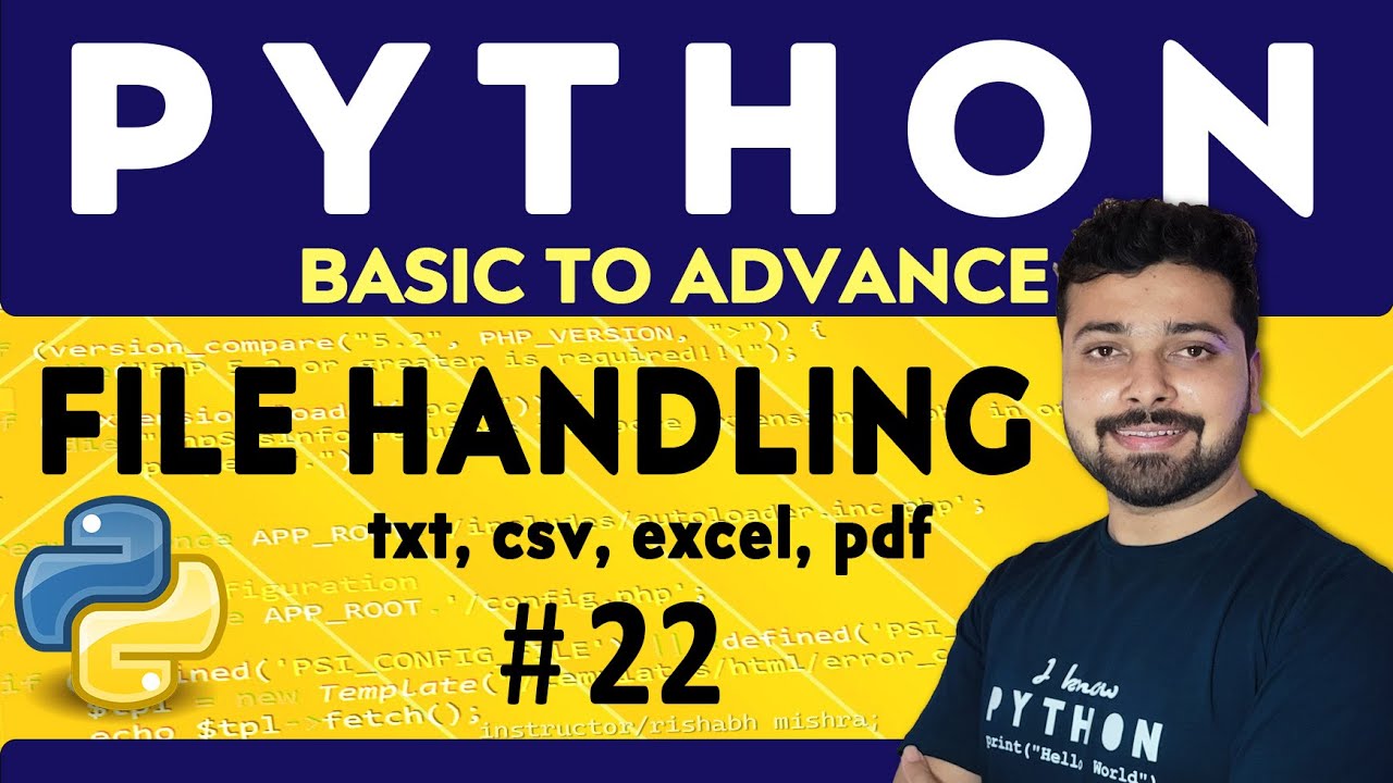 File Handling in Python | File Input & Output | Python Tutorial in Hindi 22