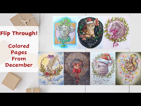 Flip Through! Colored Christmas Coloring Pages For December