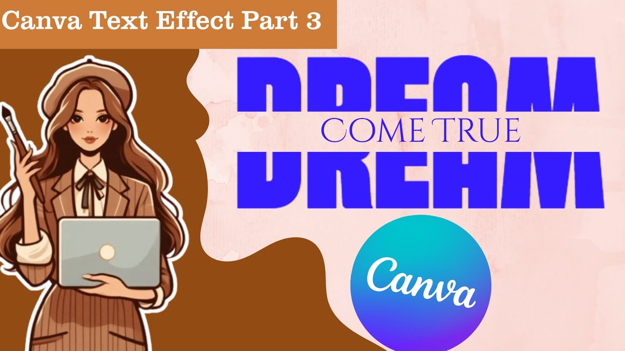 Canva Hack:  Split Text Effect #canvatutorial  #texteffect 