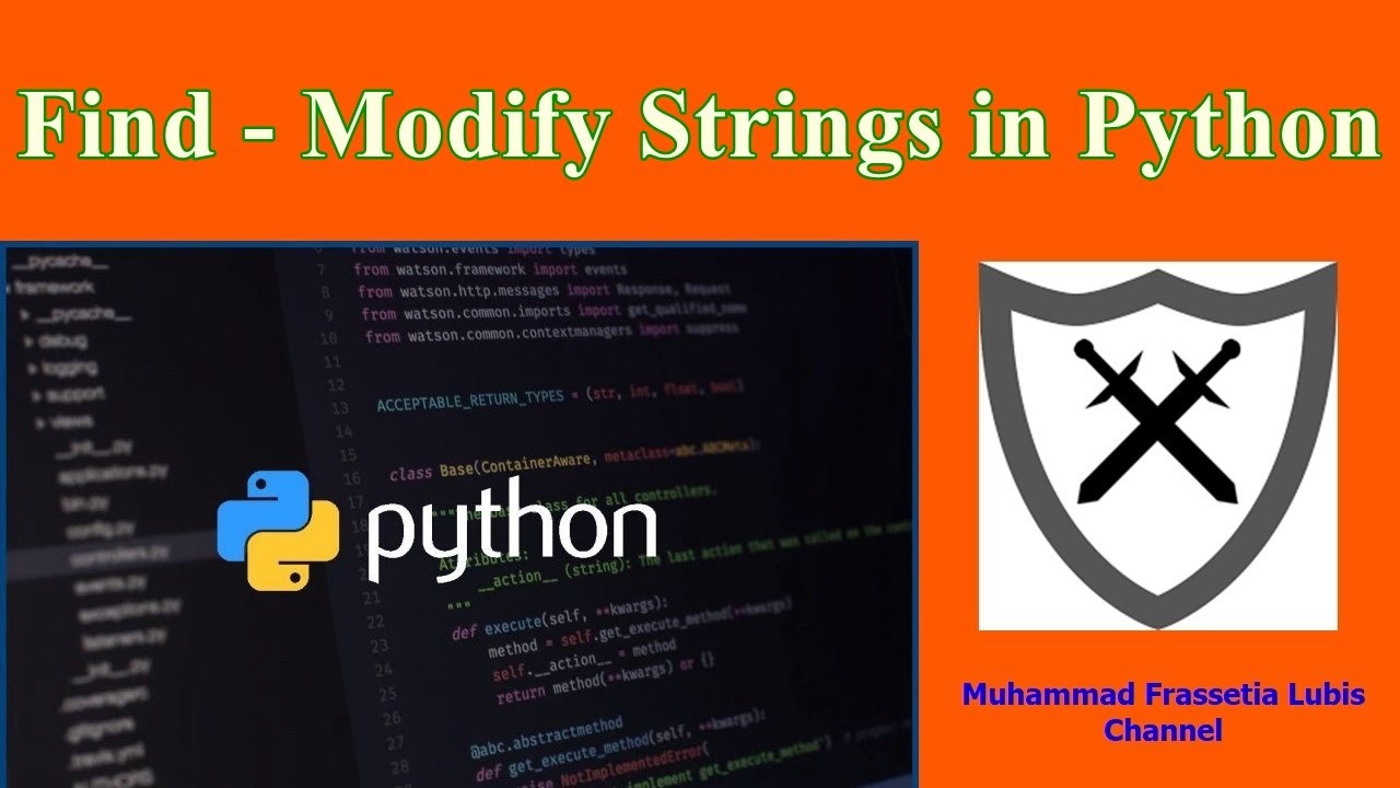 Find - Modify Strings in Python