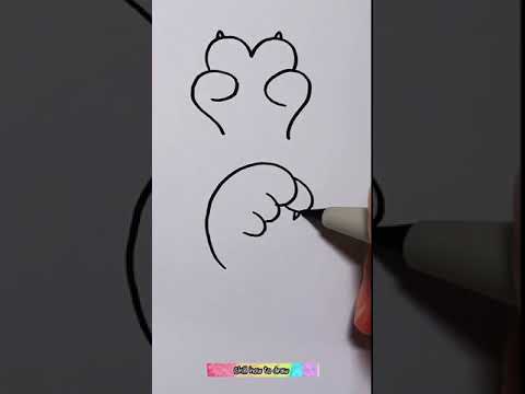 How to draw Cat paw #drawing #draw