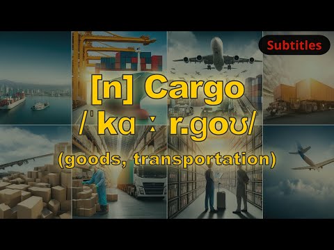 [n] Cargo meaning (goods, transportation) with 5 examples