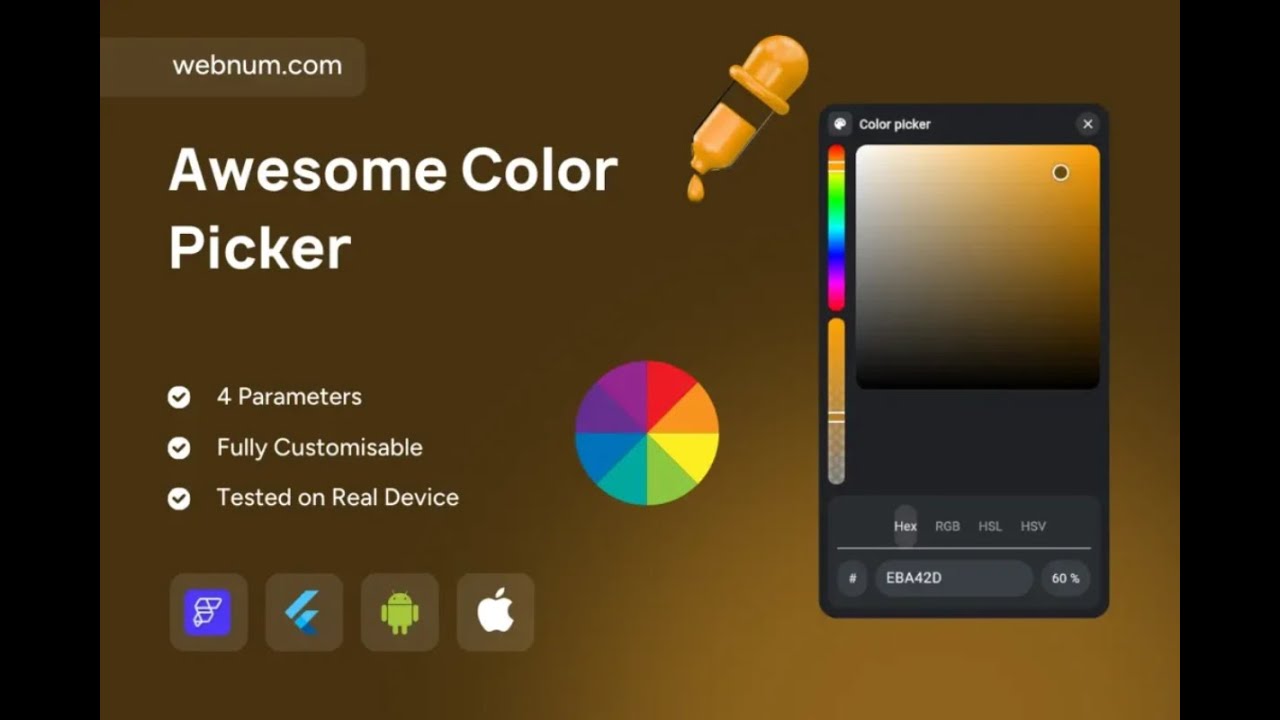 FlutterFlow Color Picker Widget 🖌️ Awesome Color Picker 🎨 #flutterflow #colorpicker #widget