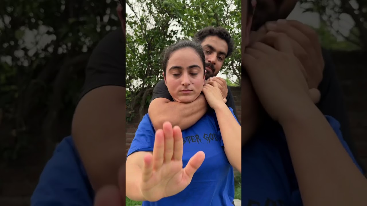 When someone grab you from behind [ Learn self-defense techniques ] #facebook #fighter #kravmaga