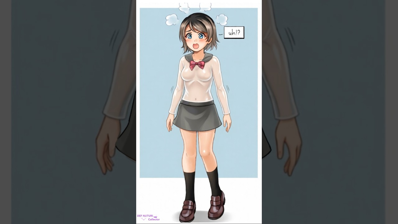 TG TF Transformation | Boy to Girl | My New School Uniform #boytogirl #transformation #anime #art