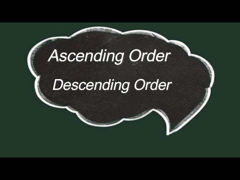 Ascending Order and Descending Order | Arithmetic | Math | By What Does it Mean?