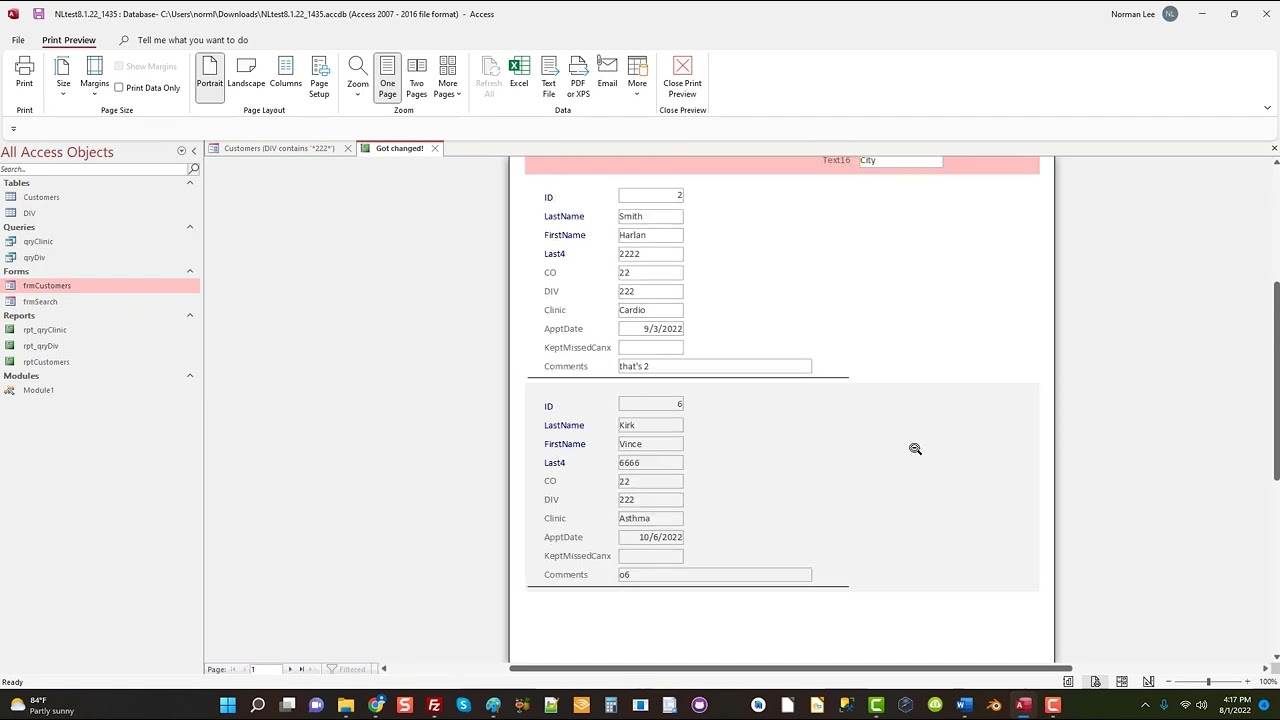 Create Access Form & Report with VBA