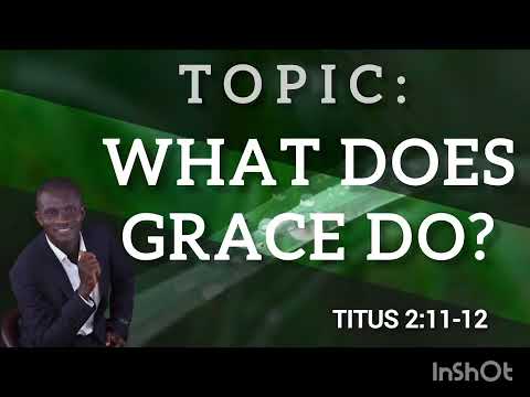 MORNING DEW WITH STEPHEN. (WHAT DOES GRACE DO?)