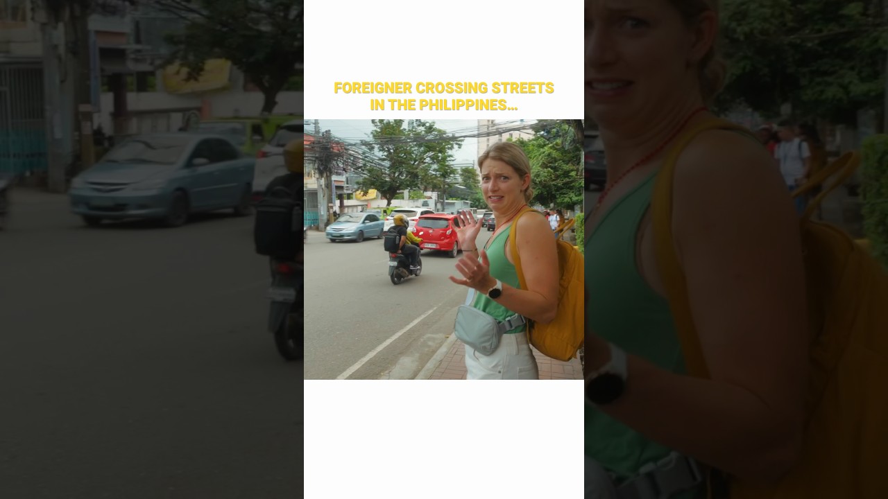 Secret to crossing streets in the Philippines 🇵🇭 #shorts #philippines #cebu