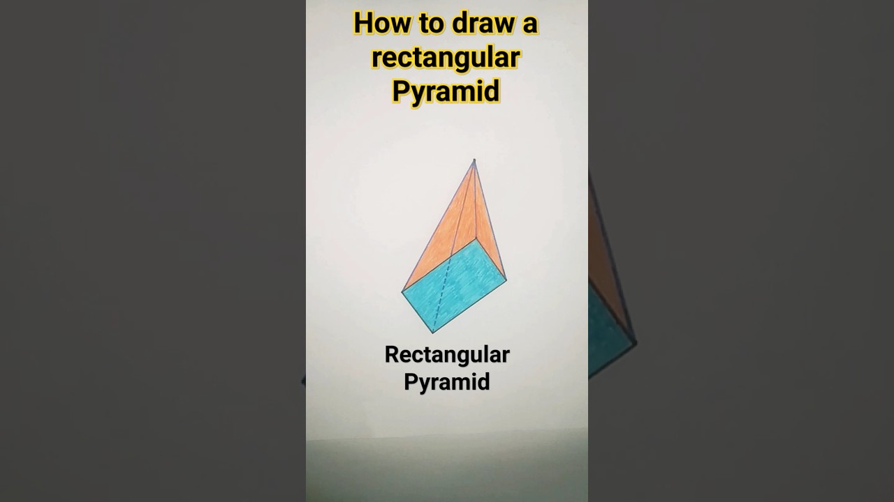 how to draw rectangular pyramid| how to draw pyramid #shorts #youtubeshorts #viral #drawing #pyramid