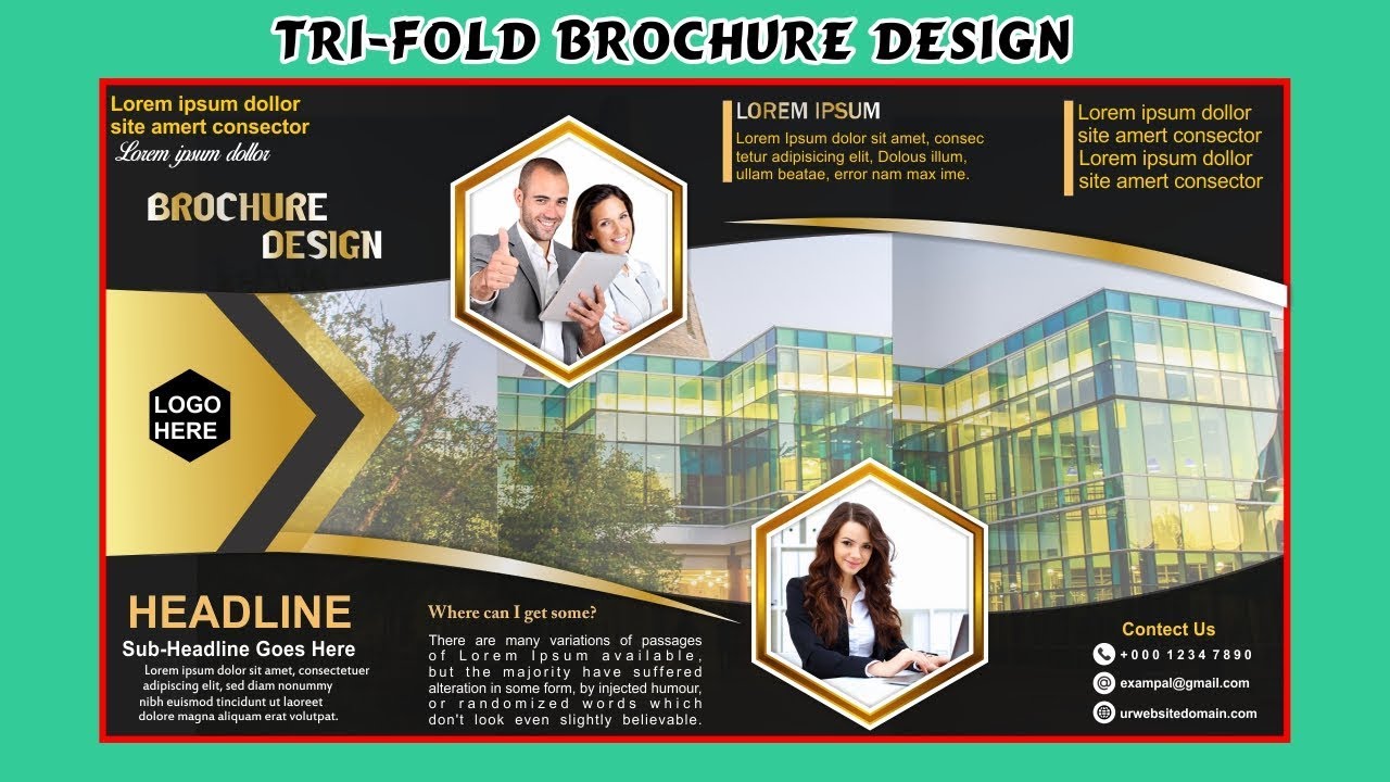 How to Create Tri-Fold Brochure Design in CorelDraw x7 || Full beginners Tutorial