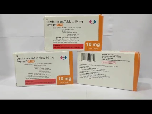 Insomnia Medicine - Dayvigo 10mg Tablet 100% Export Oriented Unit from ...