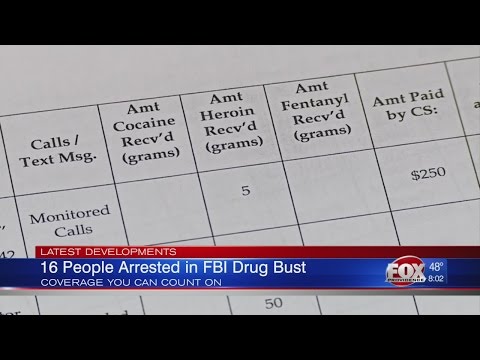 16 people arrested in FBI drug bust