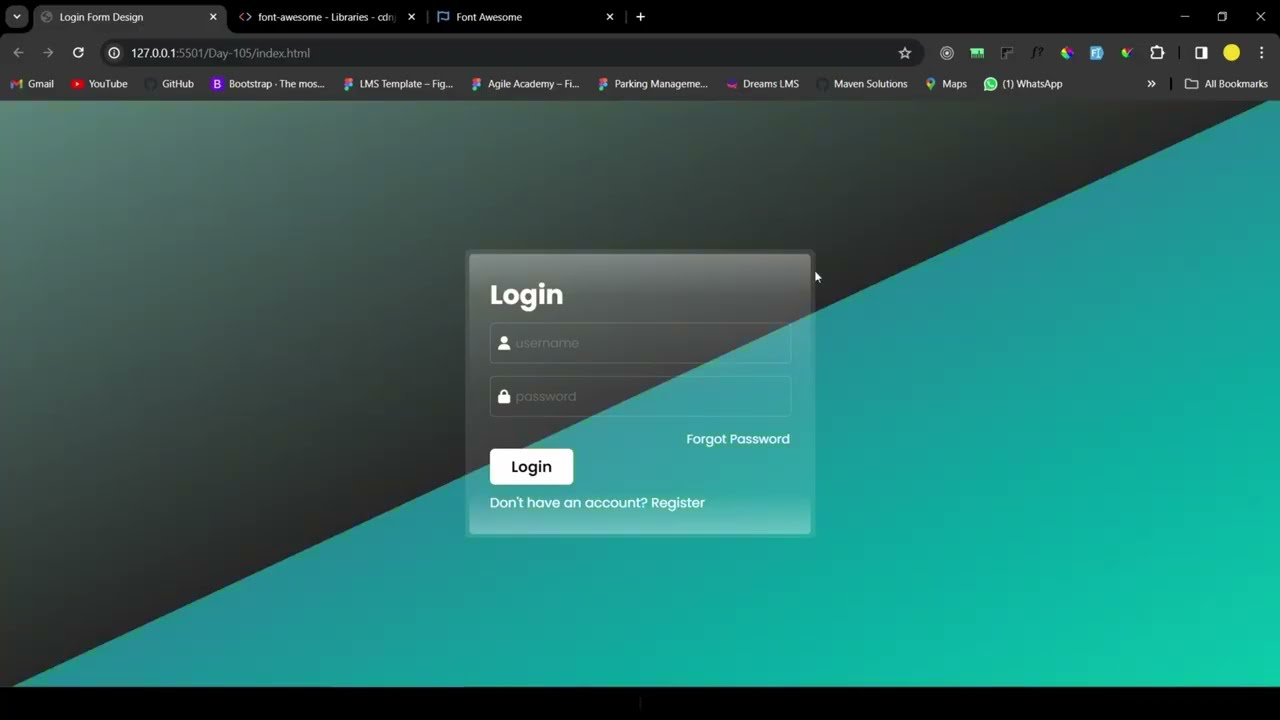 Background Animated Login Form Using HTML and CSS