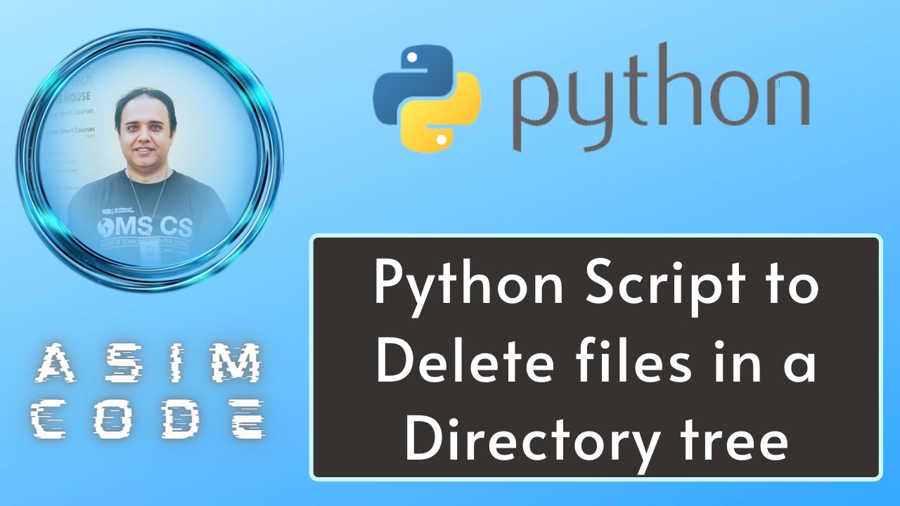 Python script to delete files in a directory tree