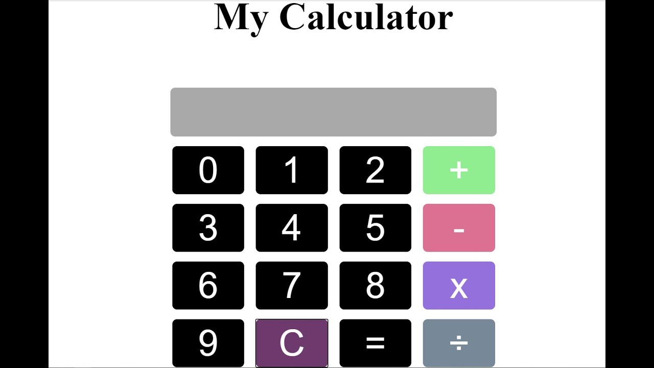 Functional Calculator In JavaScript With Source Code | Source Code & Projects