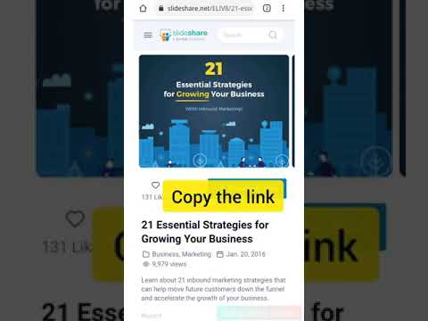 How to download PPT from slideshare without login in mobile |Slideshare se ppt kese download kare|