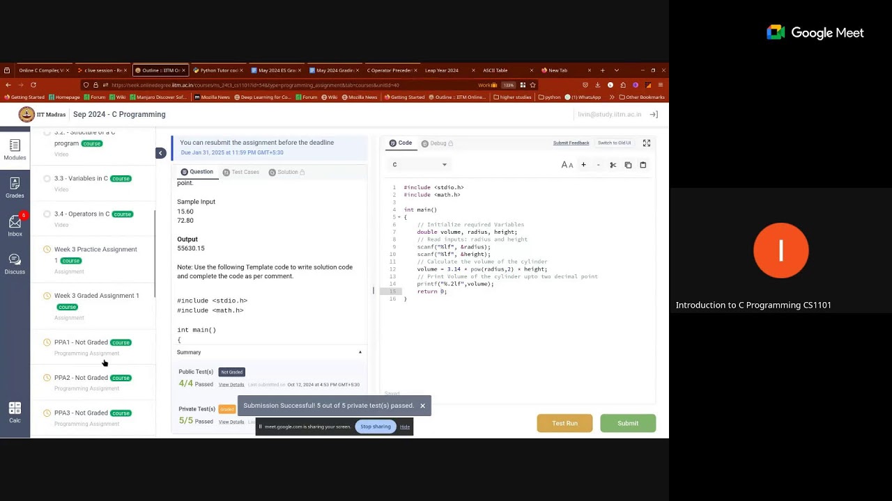 Week 3 Programming session