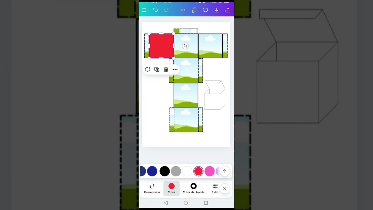 Cómo realizar una caja cuadrada en Canva. #papeleríacreativa #canva #diseñaencanva