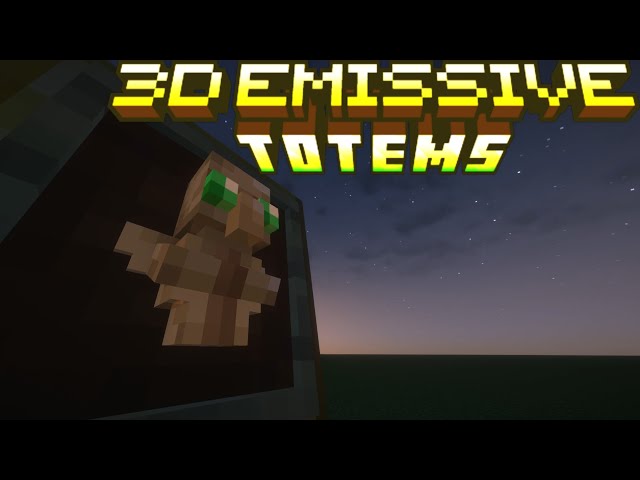 3D EMISSIVE TOTEM OF UNDYING! | Glow In the Dark Totem Eyes Minecraft Texture Pack