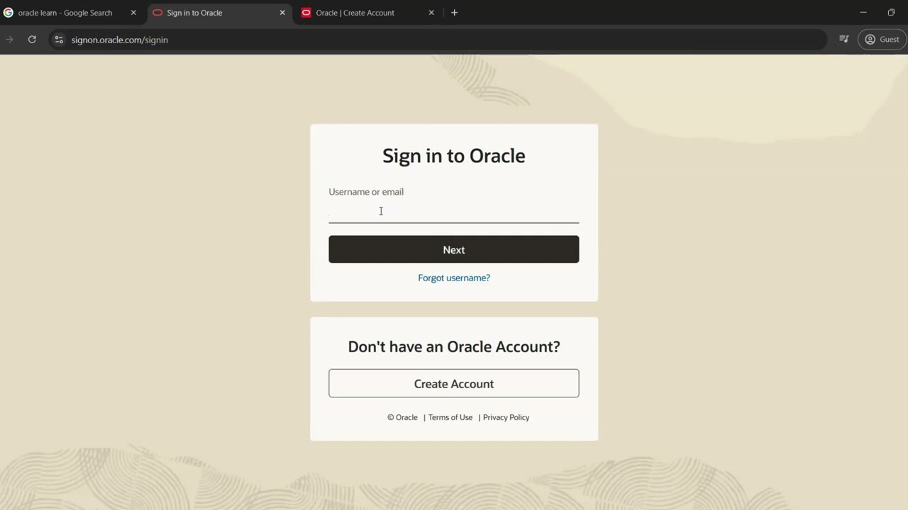 How To Create a Oracle Learn Account