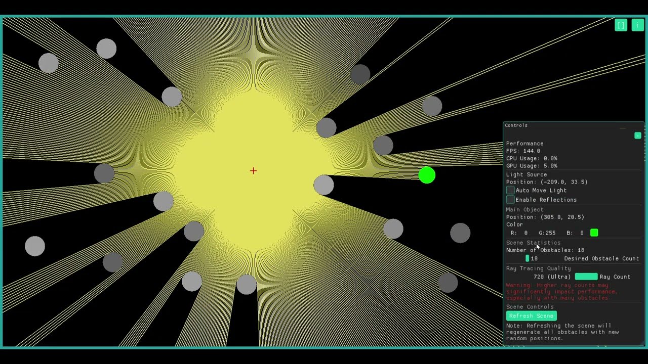 RayTracerNG - Modern 2D Ray Tracing Engine