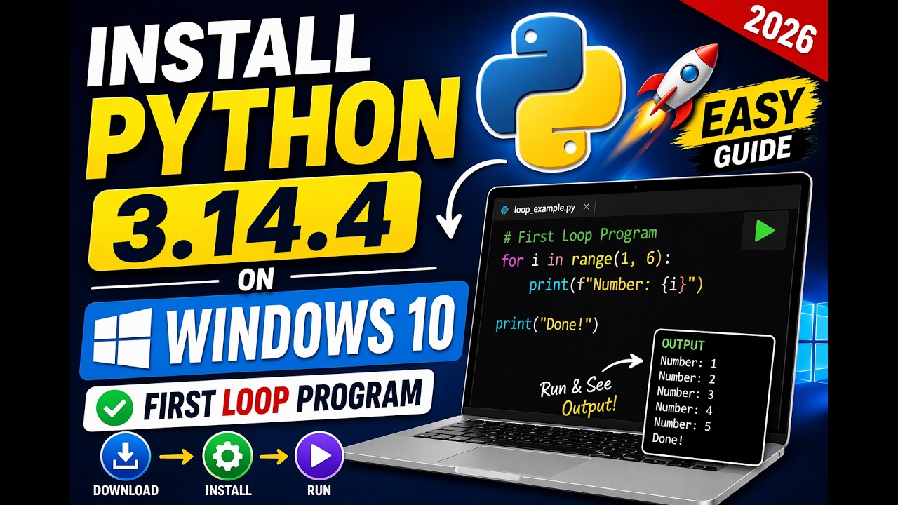 How to Install Python 3.14.4 and Run Your First Loop (2026 Windows 10)