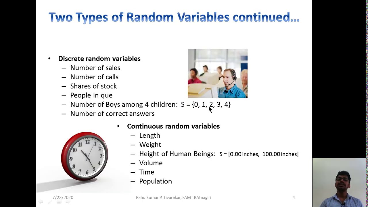 Lec 02, DCOM | Random Variables, their CDF and PDF