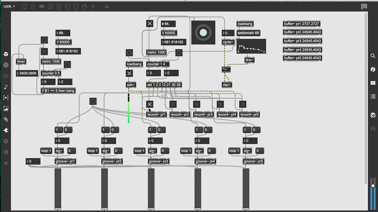 Loop pedal in Max MSP - patch