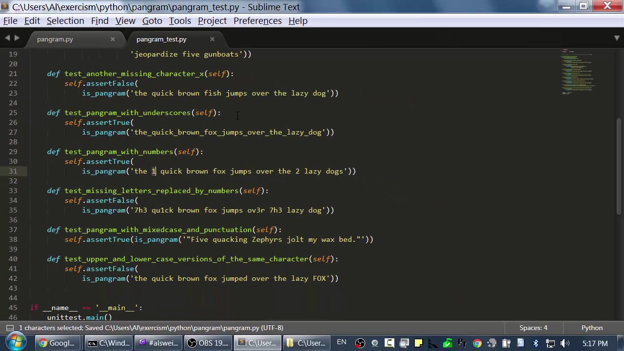 Get Good at Python Programming - Problem #4 - Pangram (Solution)