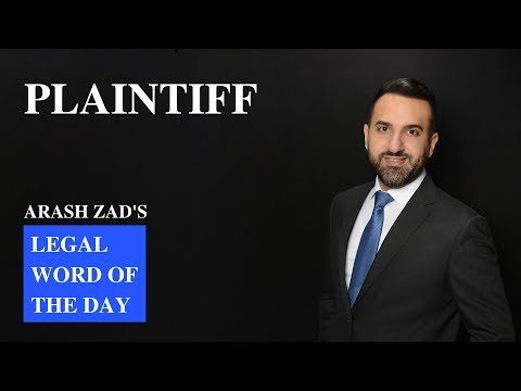 What is a Plaintiff? - Legal Word of the Day