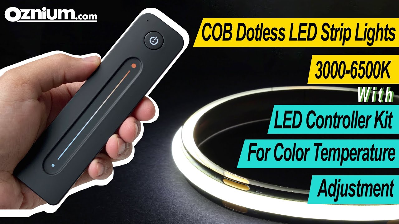 COB Dotless LED Strip Lights With Color Temperature LED Controller Kit - Oznium LED