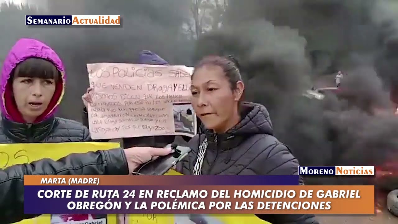 Corte de Ruta 24 en reclamo del homicidio de Gabriel Obregón y la ...