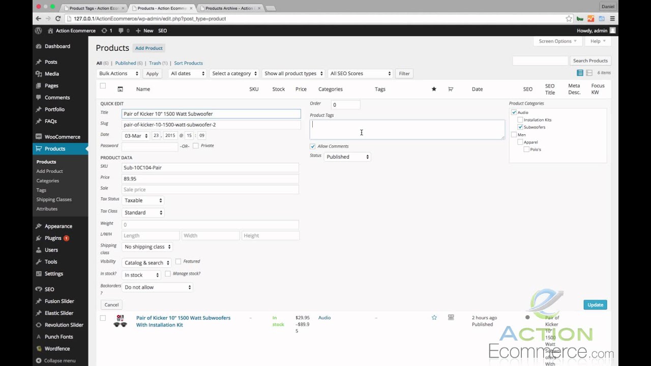 Using Product Tags With Your Wordpress Ecommerce Store - ActionEcommerce.com